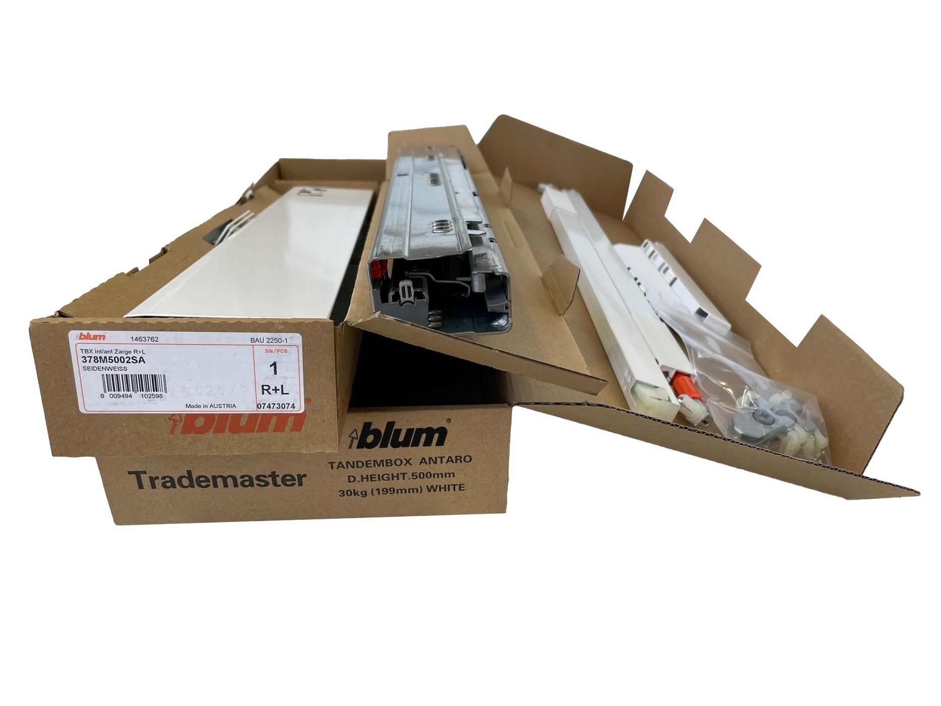 Blum Tandembox Antaro Kit D Height 199mm – White 500mm Depth