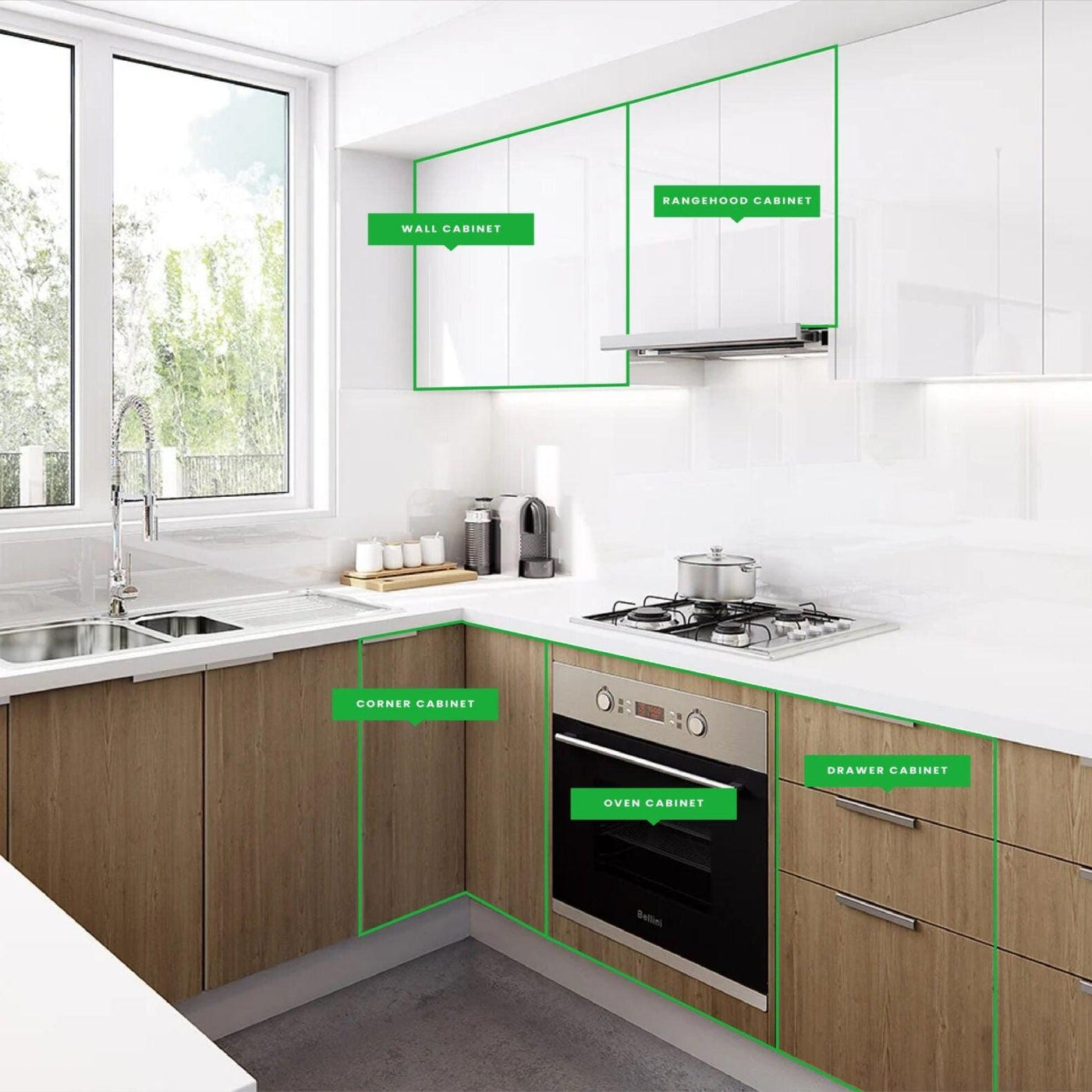 Fridge Cabinet - 2 Door