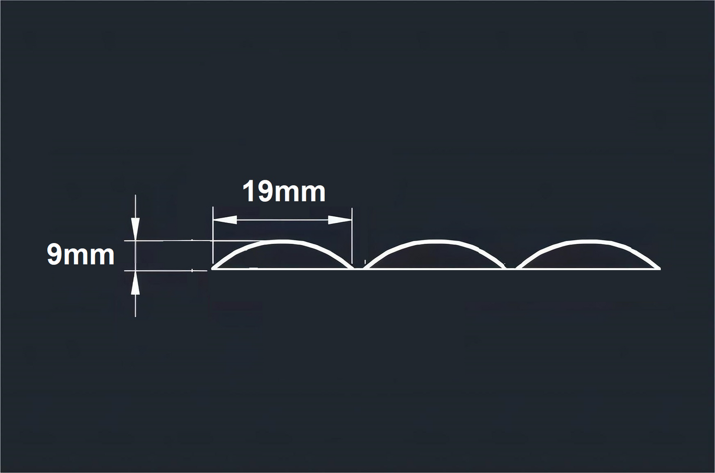Half Round Bending Panel 2400x1200x9mm - Raw MR MDF