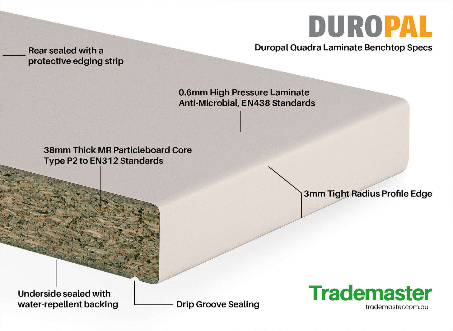 Opaque White By Duropal - Laminate Benchtops
