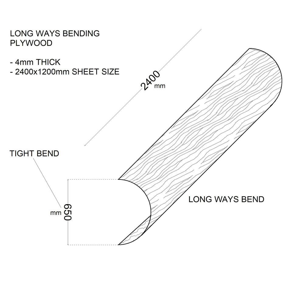 Bending Plywood - Long Way 2400x1200x4mm