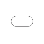 Oval Hanging Rail - 30x15mm