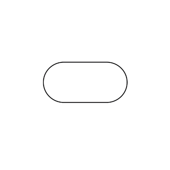 Oval Hanging Rail - Black 3m x 30x15mm